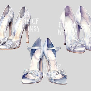 Watercolour Wedding Heels Clipart Bridal Shoes PNG Digital Image ...