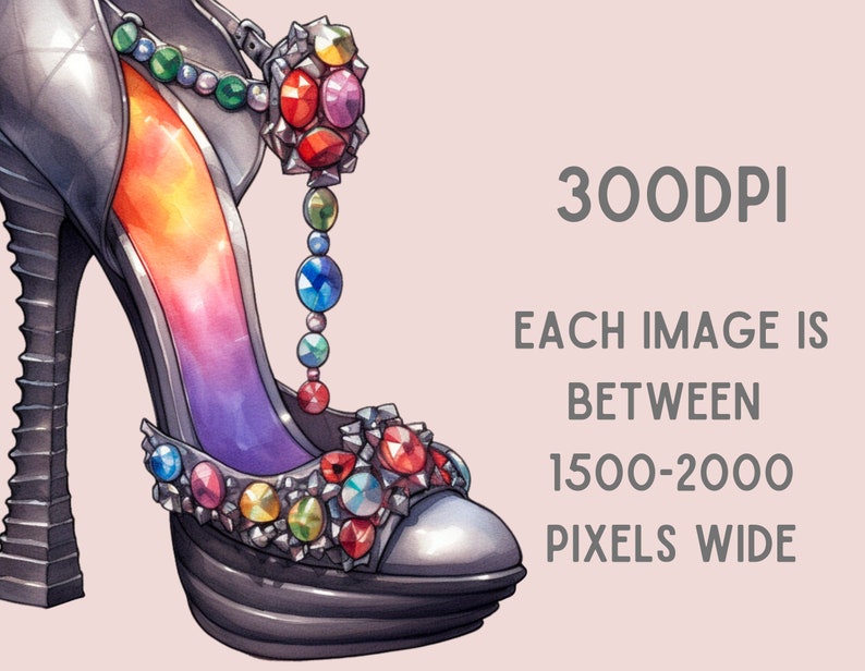 Watercolour Gothic Heels Clipart Halloween Fantasy PNG Digital Image ...