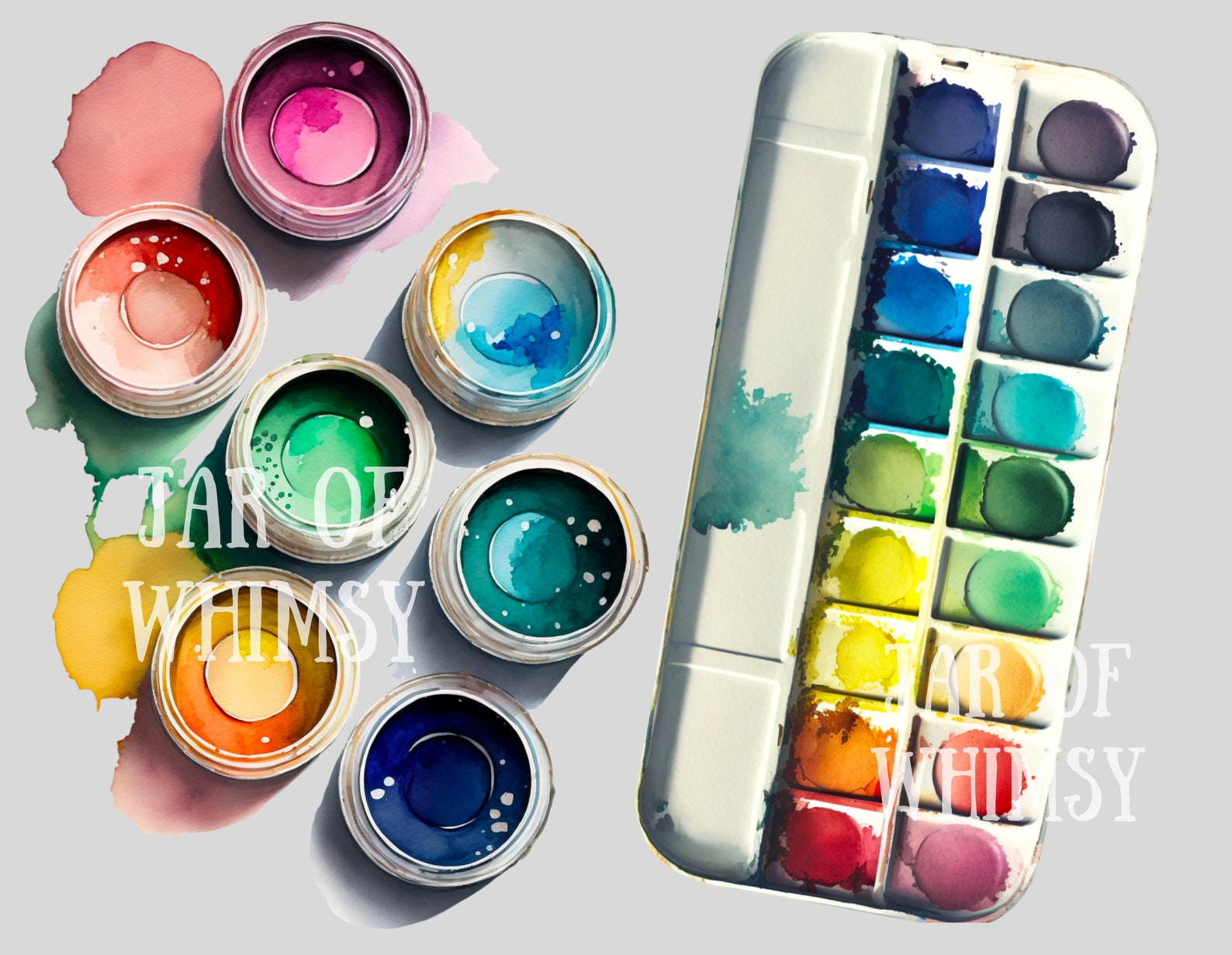 Watercolour Rainbow Painter Clipart Artist Painting PNG Digital Image ...