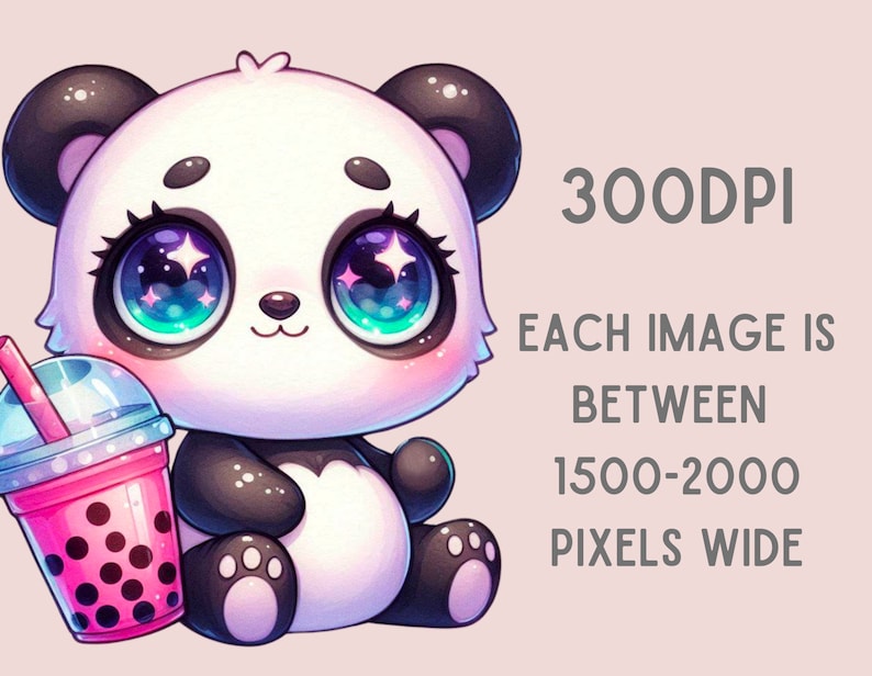 Watercolour Bubble Tea Animal Clipart Boba Tea Animals PNG Digital ...