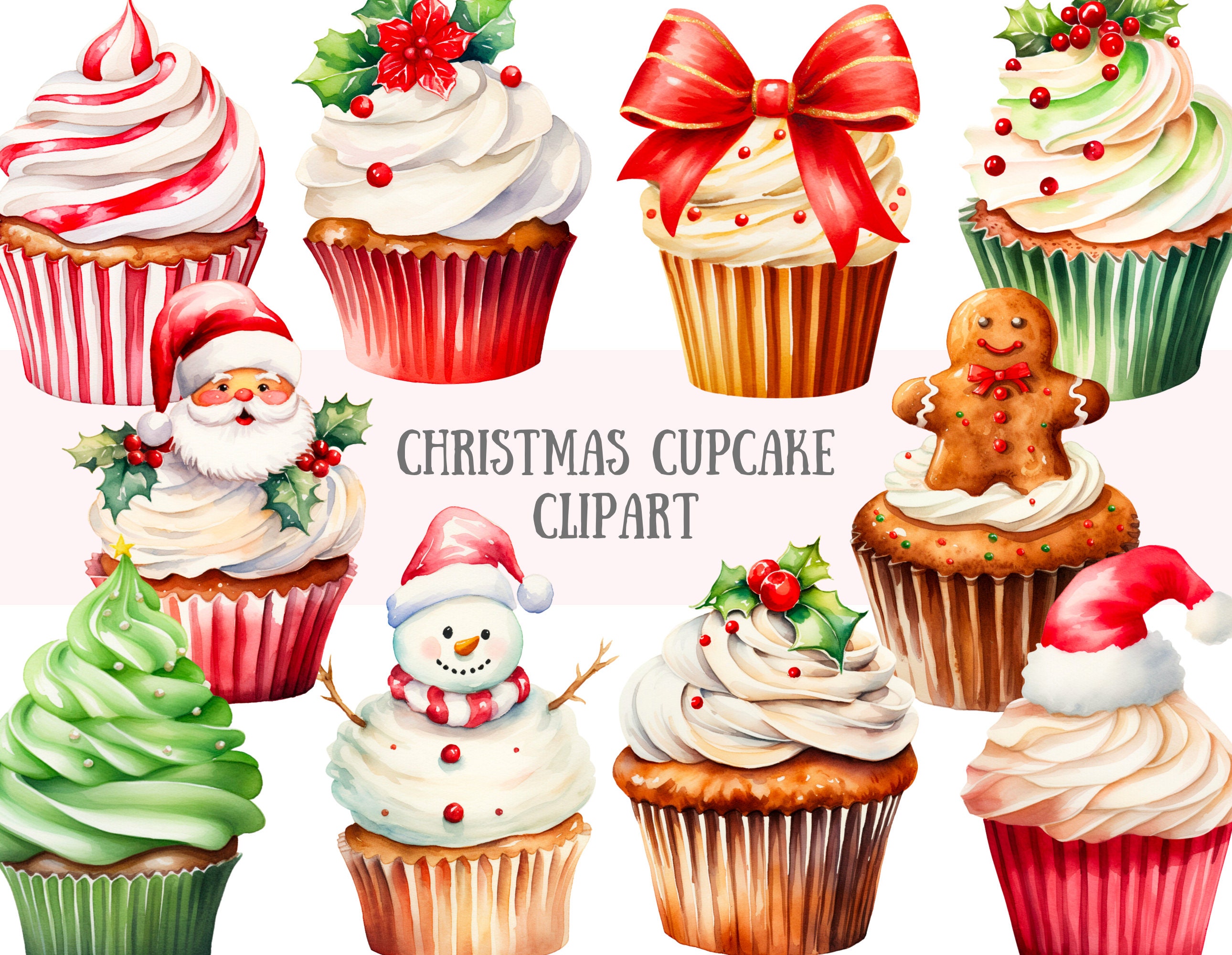 Christmas Cupcake Clipart