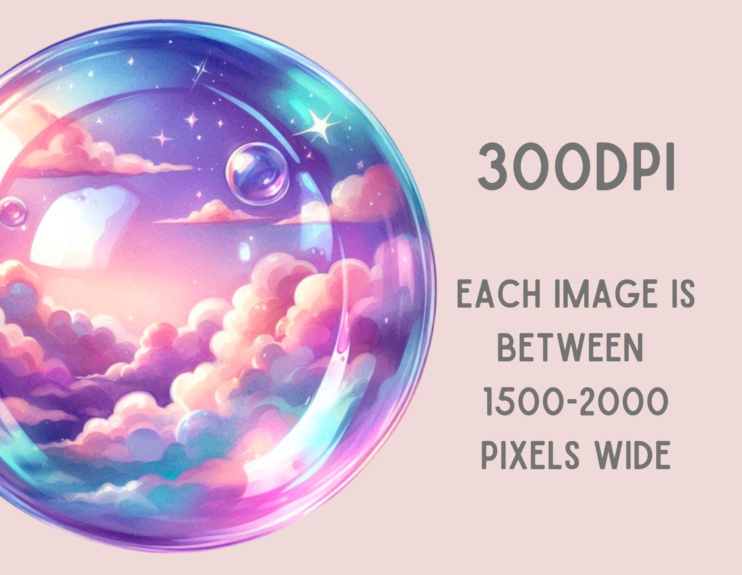 Watercolour Reflective Bubble Clipart Sky Bubbles PNG Digital Image ...