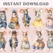 Watercolour Vintage Farm Mice Clipart Farm Mouse PNG Digital - Etsy