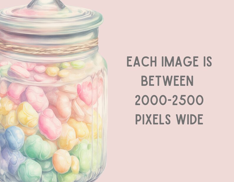 Watercolour Pastel Rainbow Candy Jars Clipart Lolly Jar PNG - Etsy