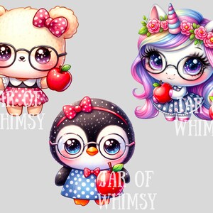 Watercolour Teacher Animal Clipart Cute Teacher Appreciation PNG ...