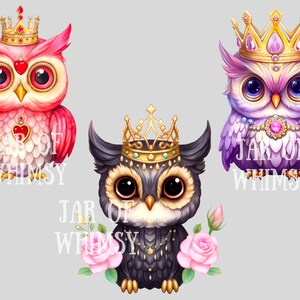 Watercolour Royal Owl Clipart Cartoon Fantasy Owl PNG Digital Image ...