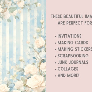 Watercolour Sky Blue Shabby Chic Papers Clipart Digital Paper JPG ...