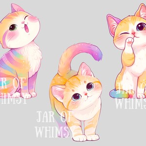 Watercolour Rainbow Kitty Clipart Cute Rainbow Cat PNG Digital Image ...