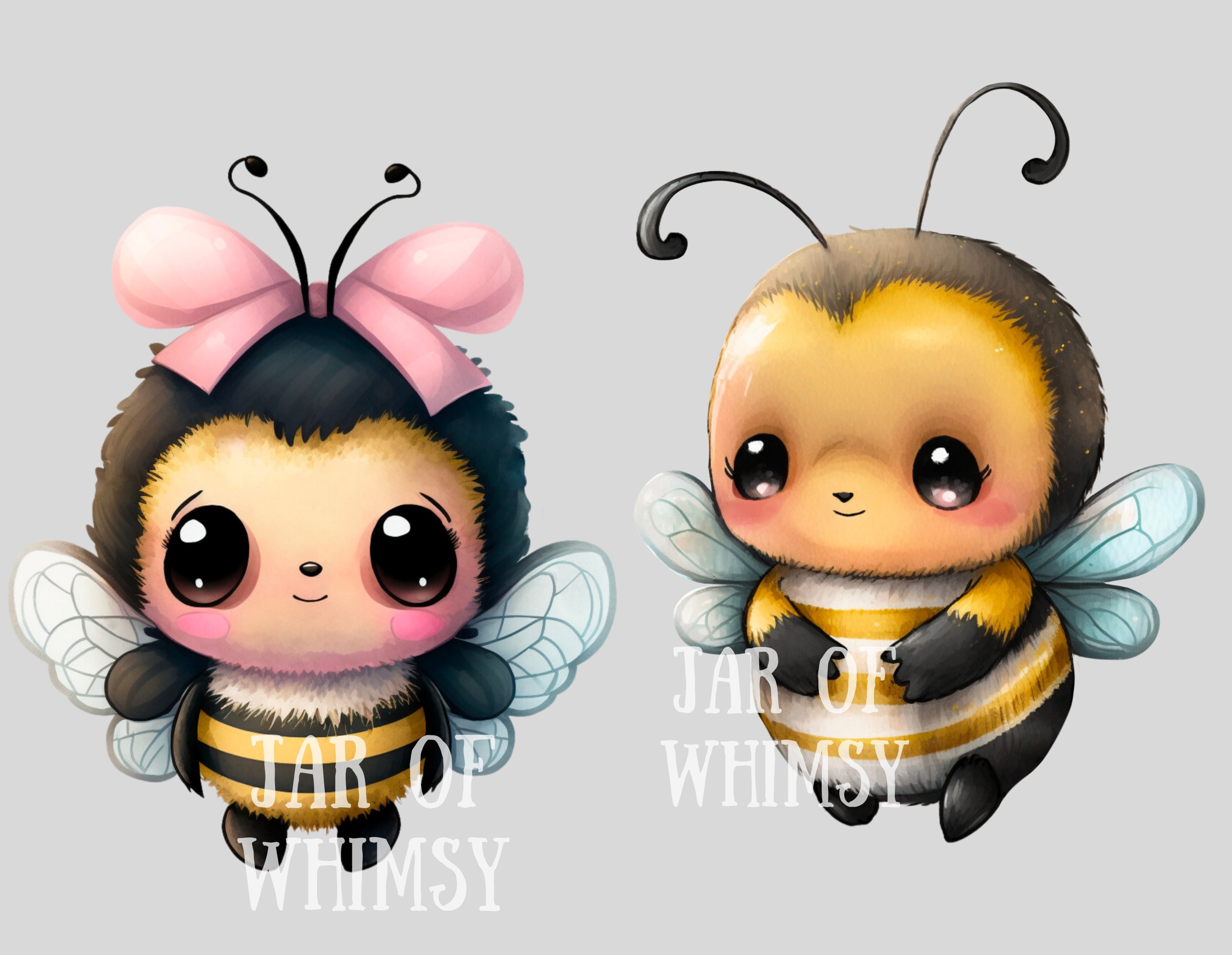 Watercolour Cute Bumble Bee Clipart Kawaii Bee PNG Digital - Etsy Australia