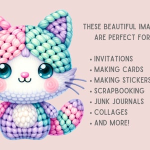 Watercolour Crochet Animal Clipart Cute Amigurumi Crochet Yarn PNG ...