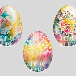 Watercolour Rainbow Easter Eggs Clipart - Spring Rainbow PNG Digital ...