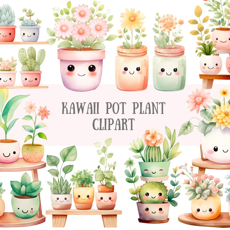 Flower Pot Clipart - Etsy