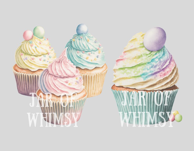 Watercolour Pastel Easter Treats Clipart Easter Eggs PNG - Etsy