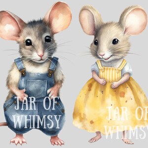 Watercolour Vintage Farm Mice Clipart Farm Mouse PNG Digital Image ...