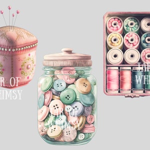 Watercolour Vintage Sewing Clipart Sewing Machine PNG Digital Image ...