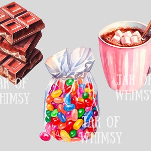 Watercolour Movie Night Snacks Clipart Popcorn Pizza PNG Digital Image ...