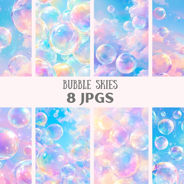 Bubble Digital Paper - Etsy