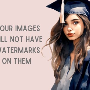 Watercolour Graduation Girl Clipart Graduate Fashion Girls PNG Digital ...