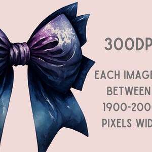 Watercolour Gothic Bows Clipart - Dark Fantasy Bow PNG Digital Image ...