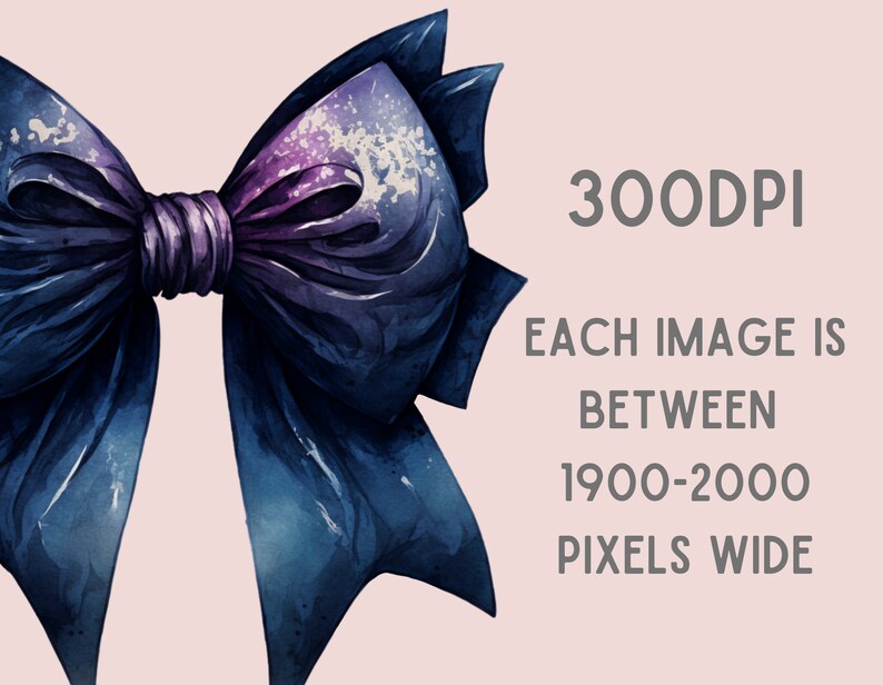 Watercolour Gothic Bows Clipart - Dark Fantasy Bow PNG Digital Image ...