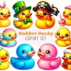 Rubber Ducky SVG, Rubber Duck in a Tub, Bubble Bath, Baby Duck PNG ...