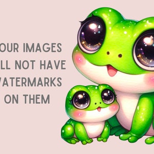 Watercolour Mama and Baby Clipart Mothers Day Animal PNG Digital Image ...