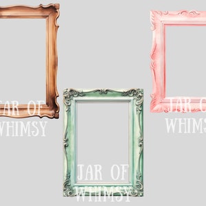 Watercolour Pastel Vintage Frame Clipart Rustic Scrapbooking Frames PNG ...