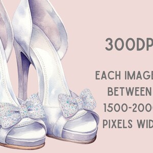 Watercolour Wedding Heels Clipart Bridal Shoes PNG Digital Image ...