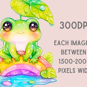 Watercolour Kawaii Rainbow Clipart Cute Bright Chibi Girl PNG Digital ...