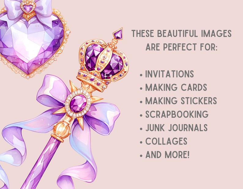 Watercolour Princess Clipart Kawaii Purple Princess PNG Digital Image ...