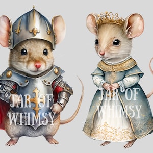 Watercolour Fairytale Mice Clipart Princess Mouse PNG Digital Image ...