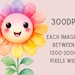 Watercolour Kawaii Flower Clipart Pink Cute Chibi Flower PNG Digital ...
