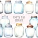 Watercolour Rainbow Candy Jar Clipart Pastel Lolly Jar PNG Digital ...