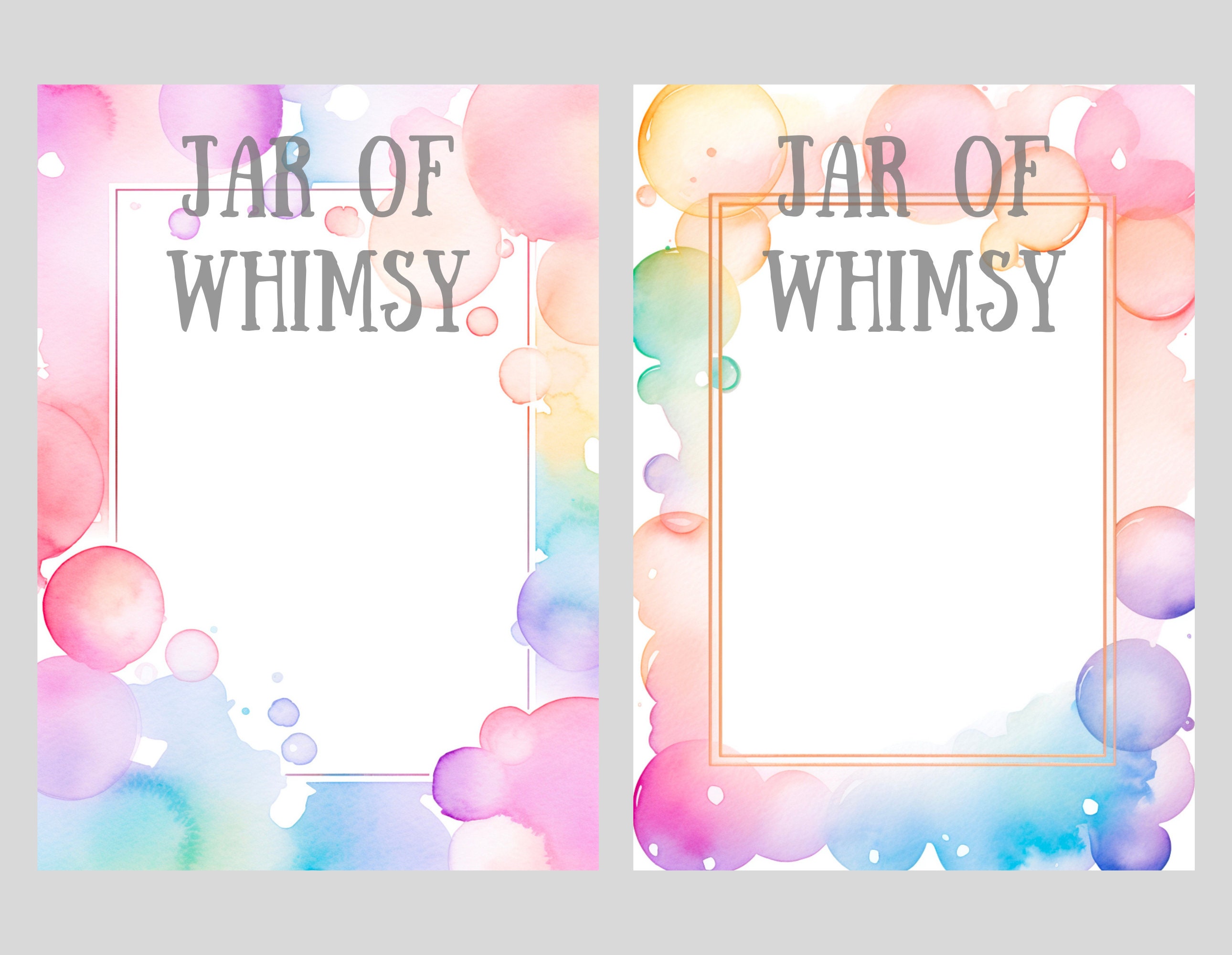 Watercolour Bubble Frame Background Clipart Bubble Party JPG Digital ...