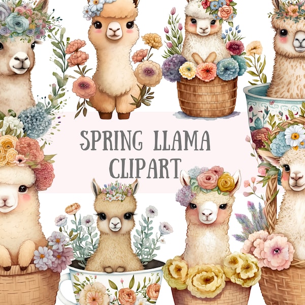 Llama Clipart - Etsy