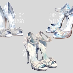 Watercolour Wedding Heels Clipart Bridal Shoes PNG Digital Image ...