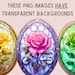 Watercolour Rose Stained Glass Window Clipart Rose Window PNG Digital ...