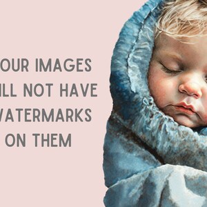 Watercolour Vintage Baby Boy Clipart Baby Shower PNG Digital Image ...