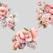 Watercolour Pink Floral Clipart Rose Bouquet PNG Digital Image ...