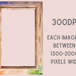 Watercolour Wooden Frame Clipart Rustic Scrapbooking Frames PNG Digital ...