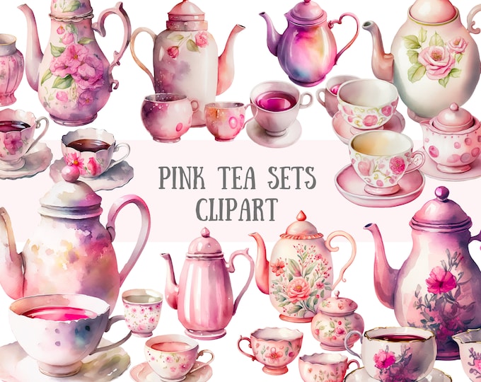 Tea Party Clipart, Teacups Clipart, Teapot Clipart, Teacup Clipart ...