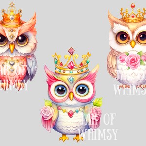 Watercolour Royal Owl Clipart Cartoon Fantasy Owl PNG Digital Image ...