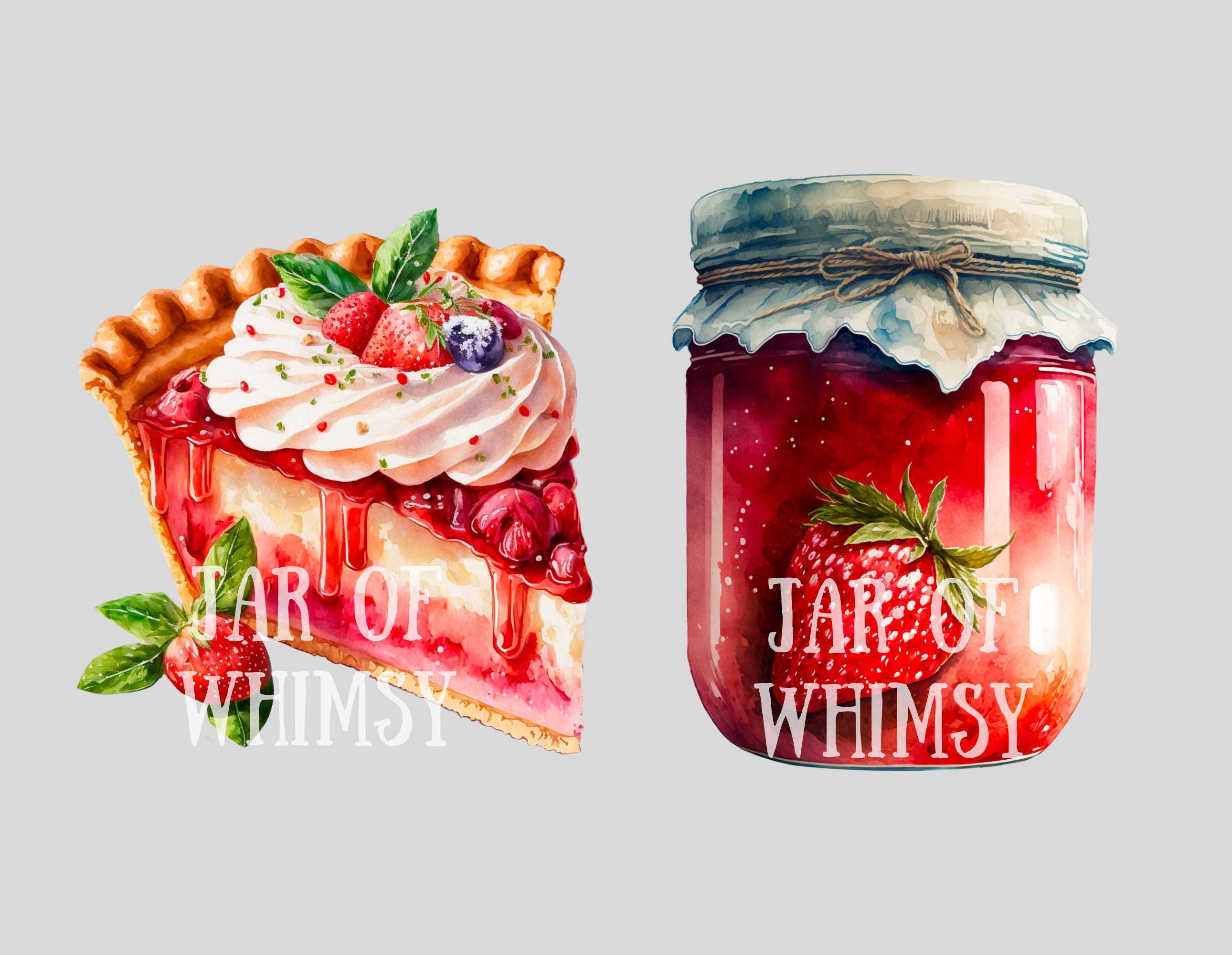 Watercolour Strawberries Clipart - Strawberry Farm PNG Digital Image ...