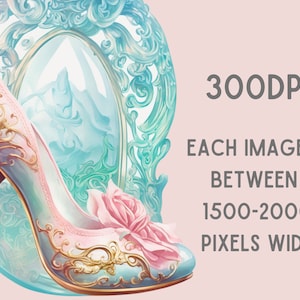 Watercolour Cinderella Clipart Pastel Fairytale PNG Digital Image ...
