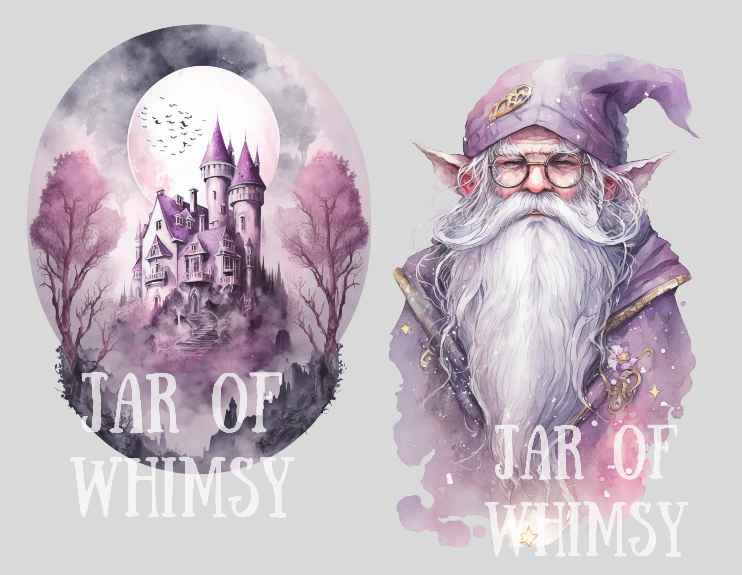 Watercolour Magic School Clipart Wizard Academy PNG Digital - Etsy
