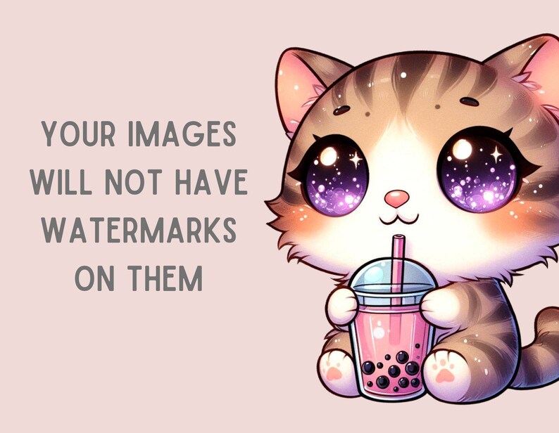 Watercolour Bubble Tea Animal Clipart Boba Tea Animals PNG Digital ...