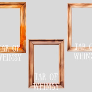 Watercolour Wooden Frame Clipart Rustic Scrapbooking Frames PNG Digital ...