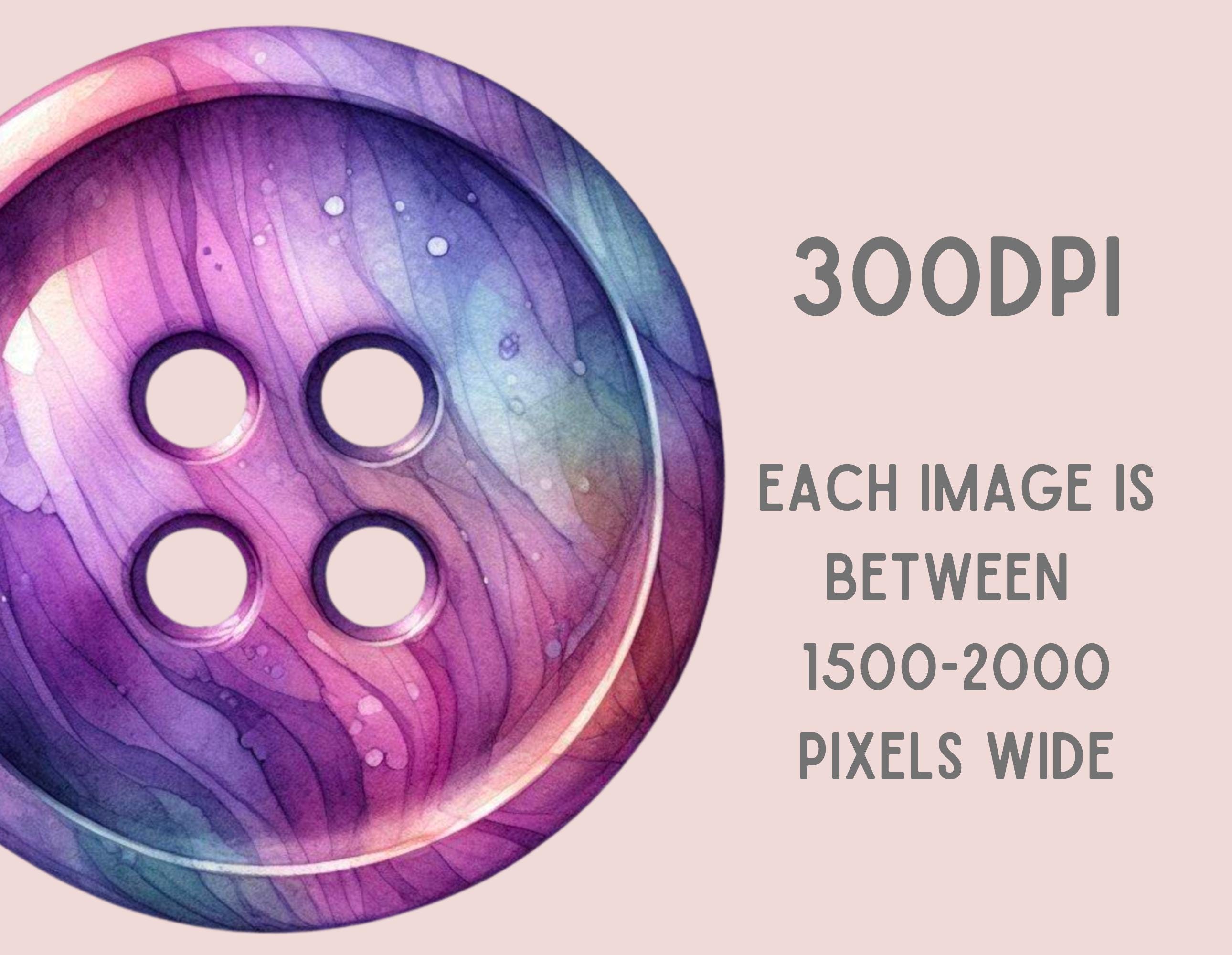 Watercolour Button Clipart Round Colourful Button PNG Digital Image ...