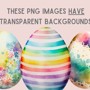 Watercolour Rainbow Easter Eggs Clipart - Spring Rainbow PNG Digital ...