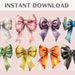 Watercolour Royal Fantasy Bows Clipart - Princess Bows PNG Digital ...